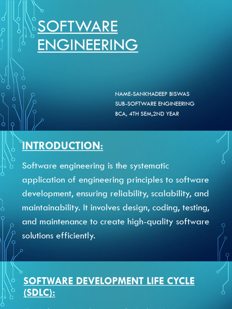 Overview of Software Engineering Principles | PDF