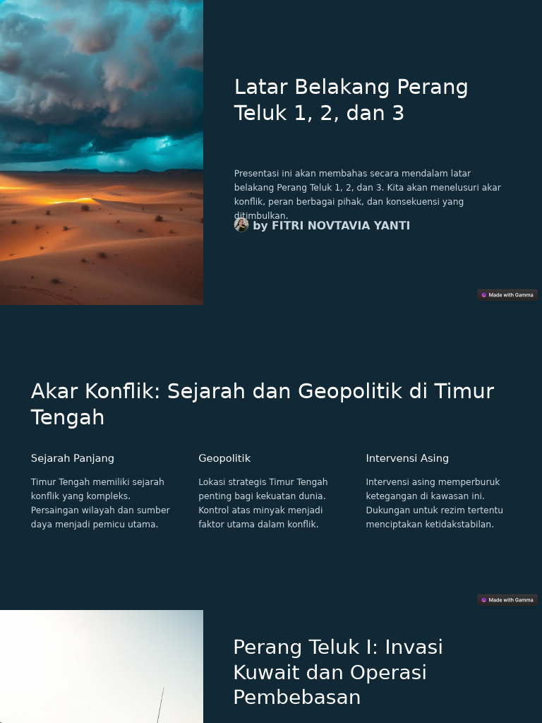 Latar Belakang Perang Teluk 1 2 Dan 3 | PDF