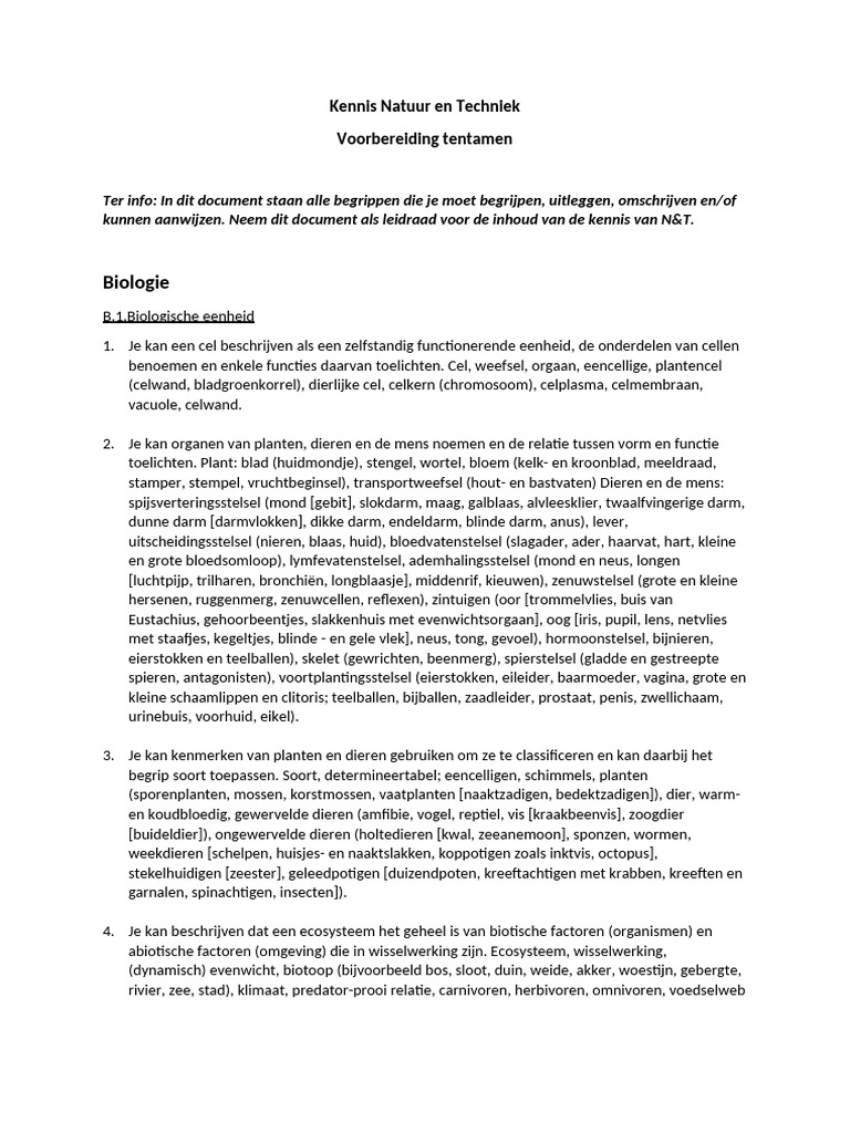 Begrippen Kennis Natuur en Techniek | PDF