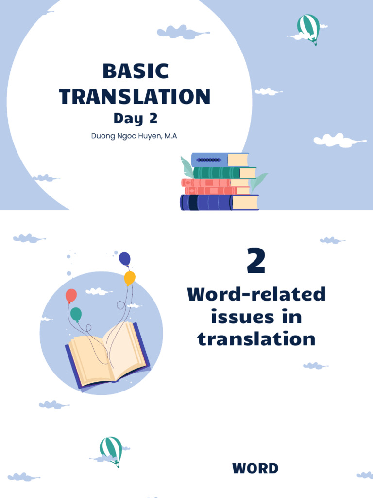 Basic Translation_Day 2 | PDF | Word | Part Of Speech
