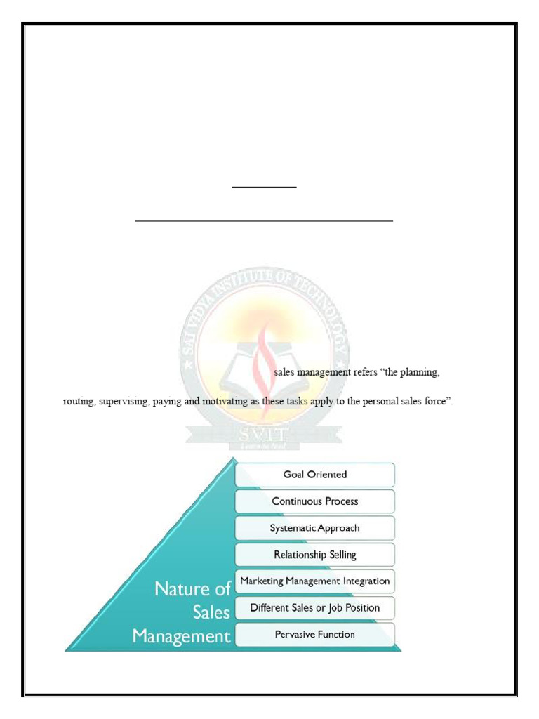 Introduction to Sales Management Module | PDF | Sales | Communication