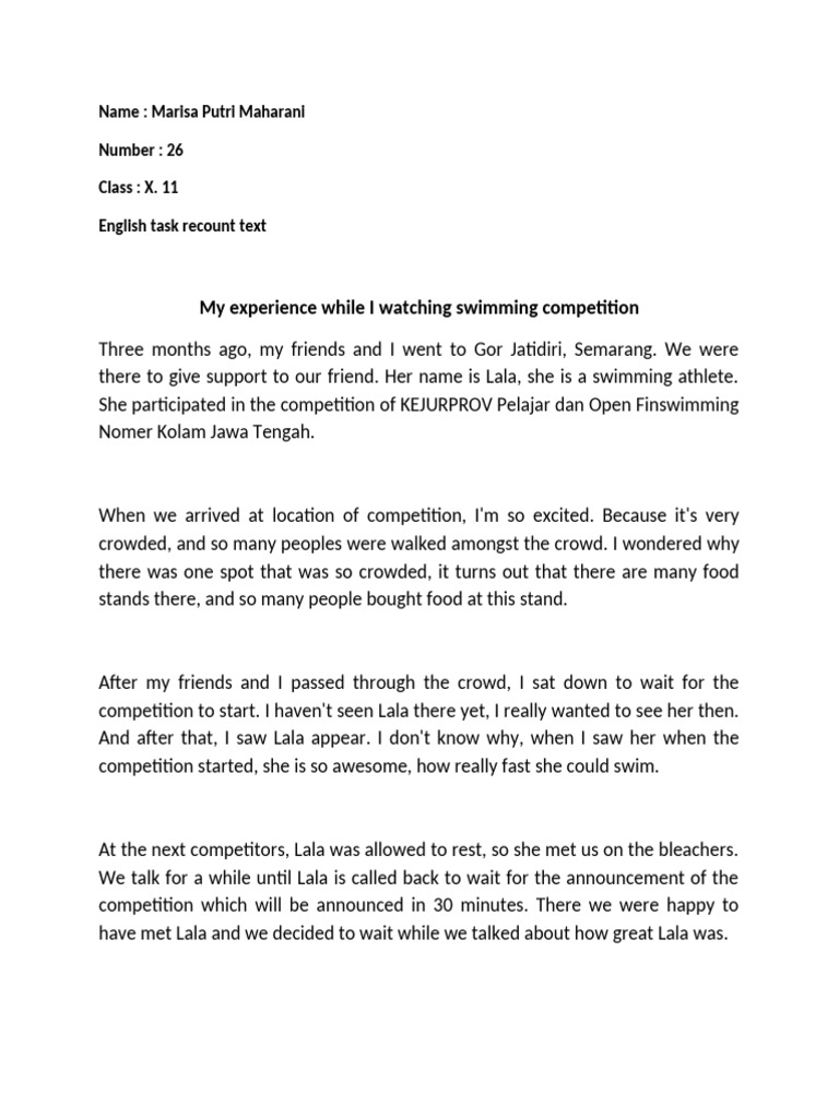 Recount Text_Marisa Putri Maharani-26-X11 | PDF