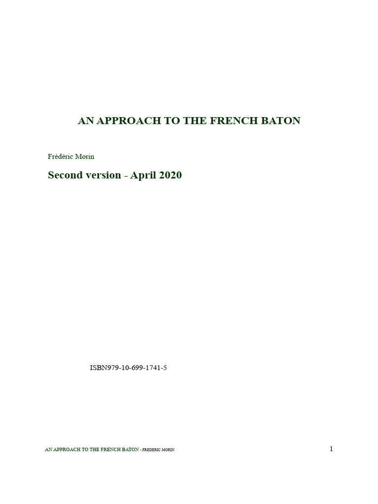 FRENCH-BATON-by-Frederic-Morin-_-english-version | PDF | Force