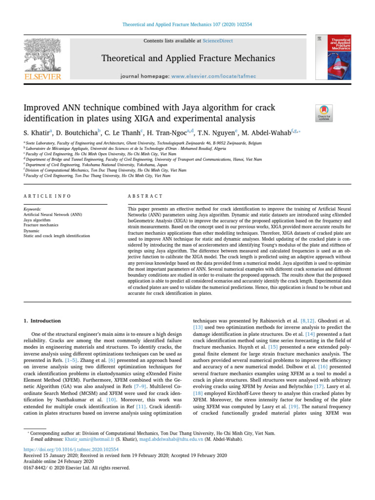 2020 ANN Jaya Crack Ident | PDF | Machine Learning | Fracture