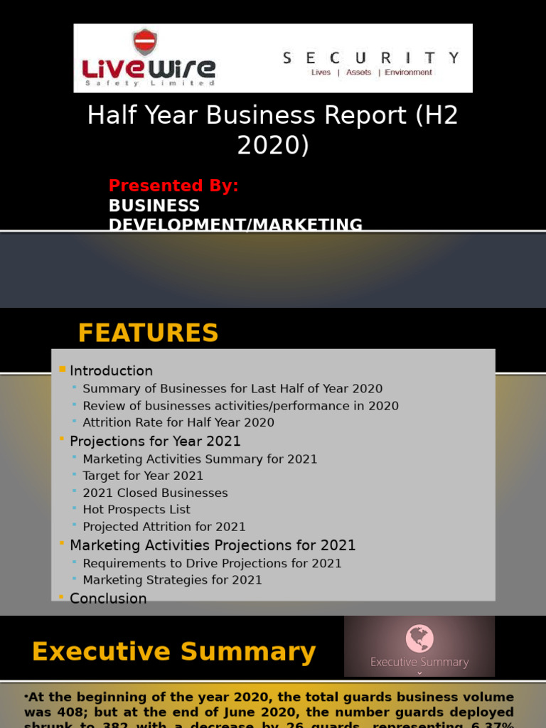 Half Year Business Report-December 2020 - H2 | PDF | Marketing | Business