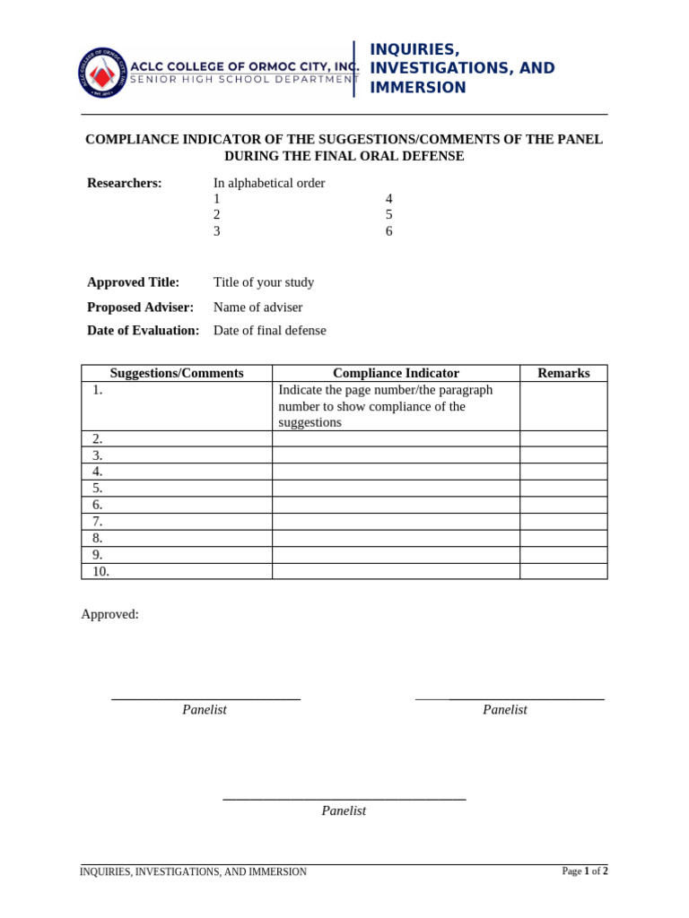 COMPLIANCE-INDICATOR | PDF