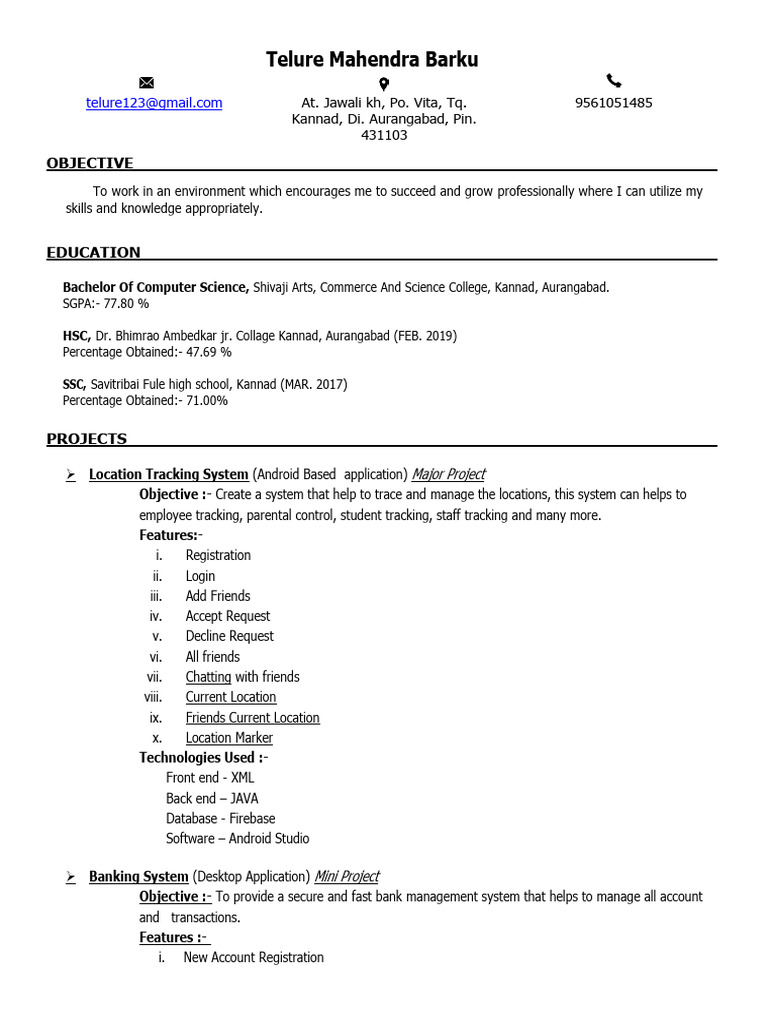 Mahendra Telure updated resume | PDF | Java (Programming Language) | Databases