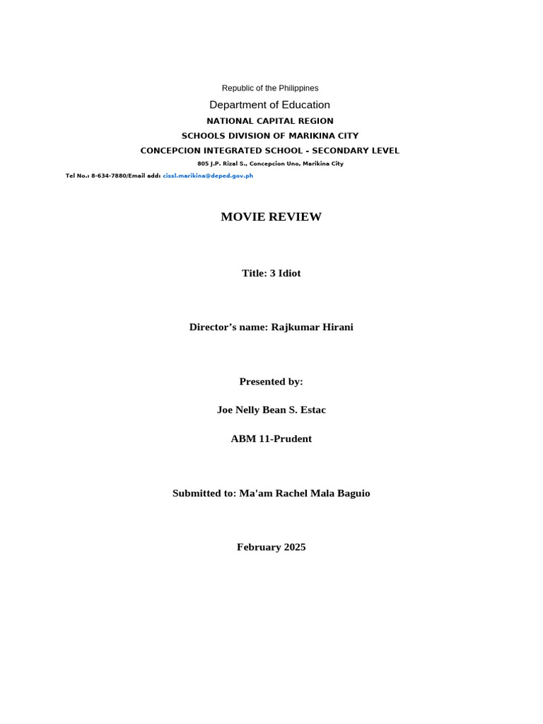 MOVIE-REVIEW-TEMPLATE - Docx 20250214 193848 0000 | PDF