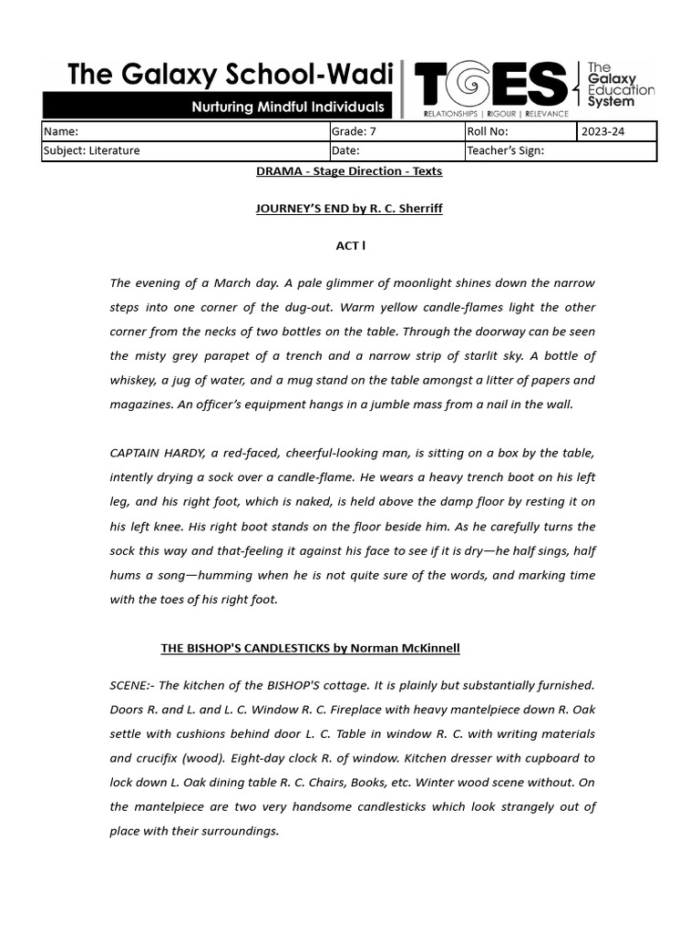 23-24 G7 Literature - Drama | PDF