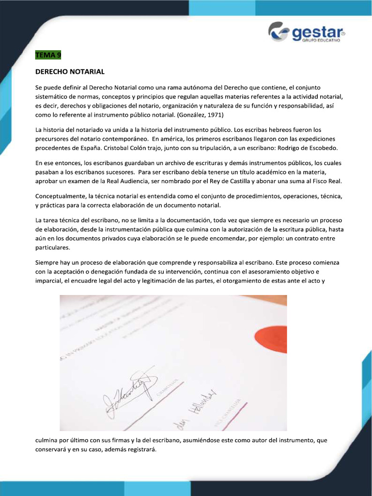 TEMA 9 - Asistente de Escribania | PDF