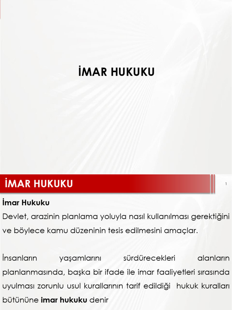Imar - Hukuku - Özet | PDF