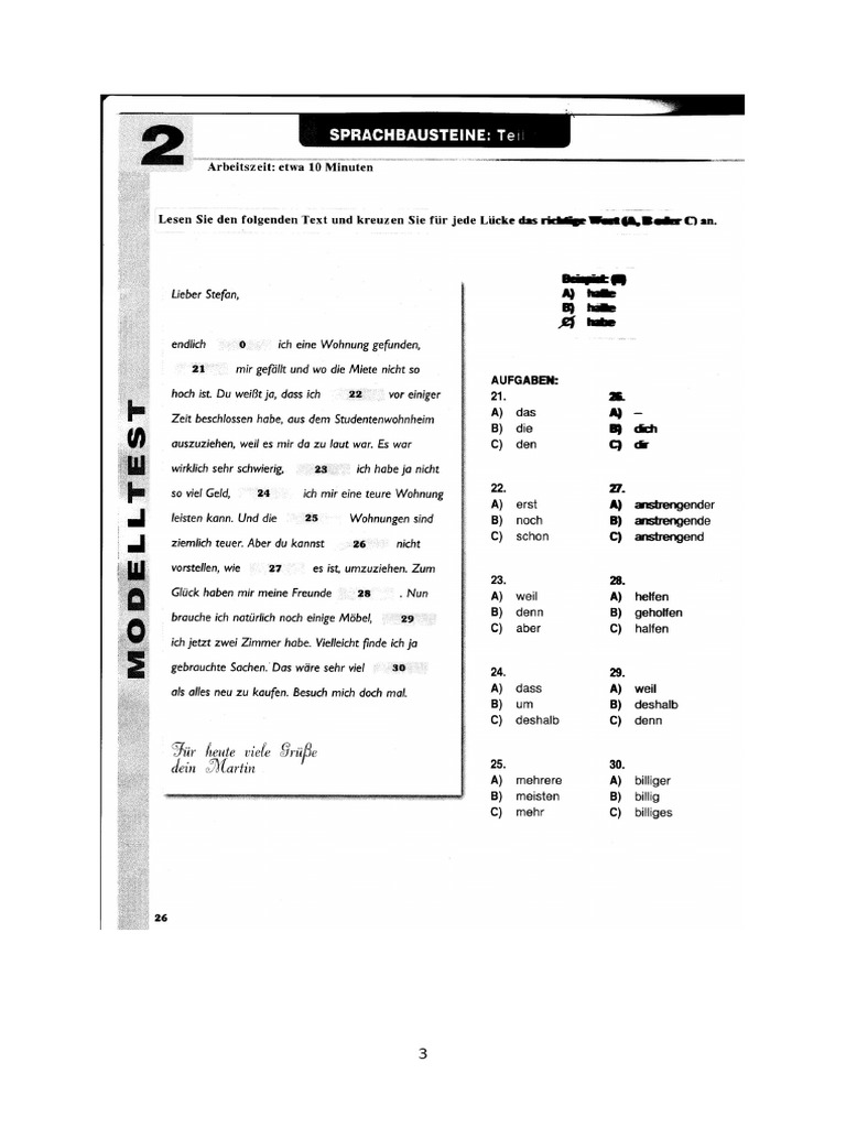Sprachbausteine B1 | PDF