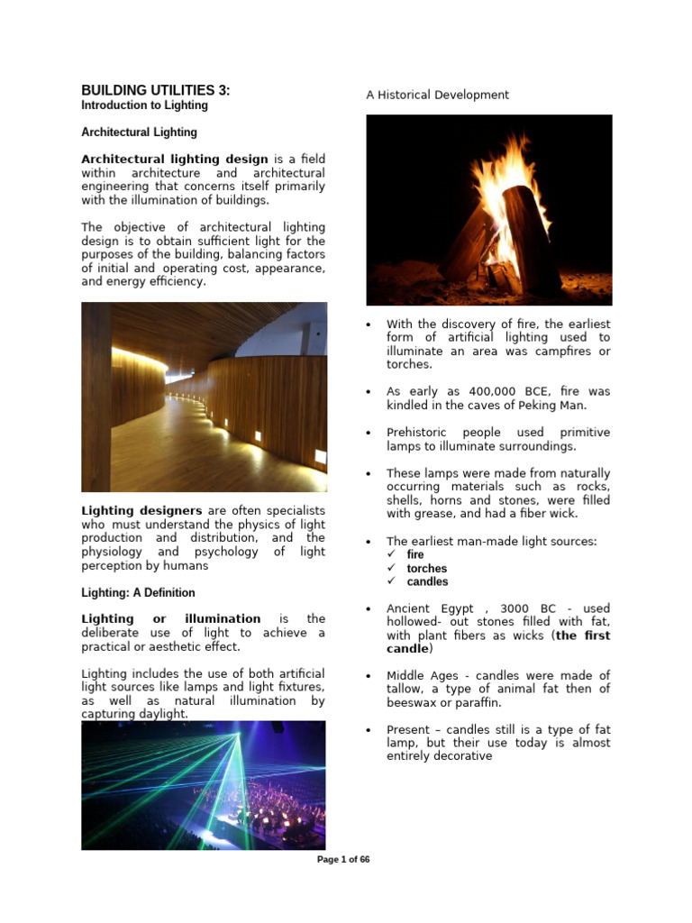 MODULE 5 - INTRO TO LIGHTING | PDF | Lighting | Candle