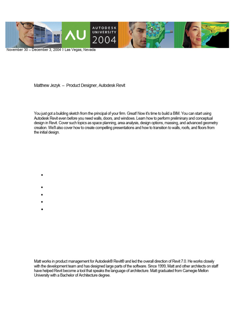 BD25-2 From Napkin To BIM Handout | PDF | Autodesk Revit | 3 D Computer ...