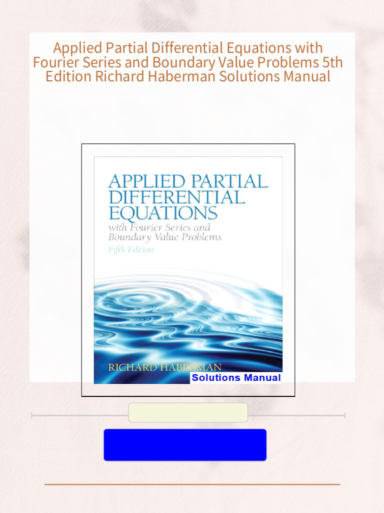 Complete Download of Applied Partial Differential Equations with ... Complete Download of Applied Partial Differential Equations with ...