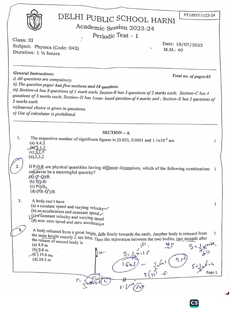 DPS Harni Physics | PDF