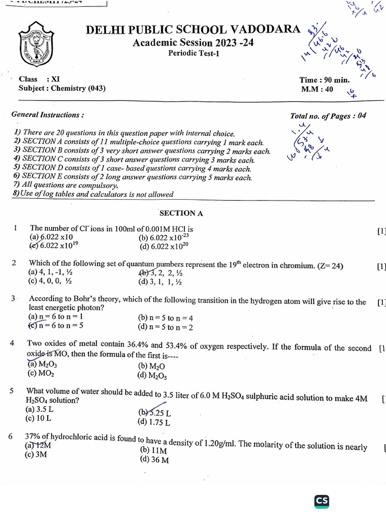 DPS Kalali Chemistry | PDF