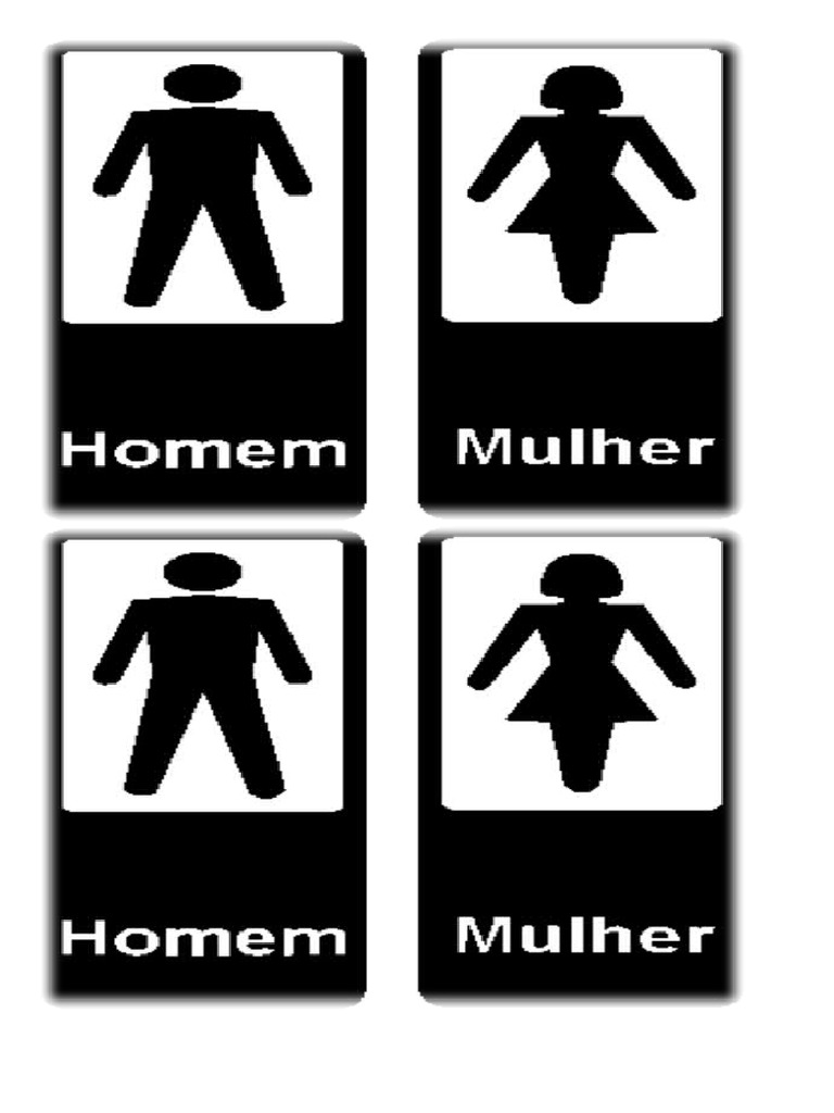 Plaquinha homem e mulher | PDF