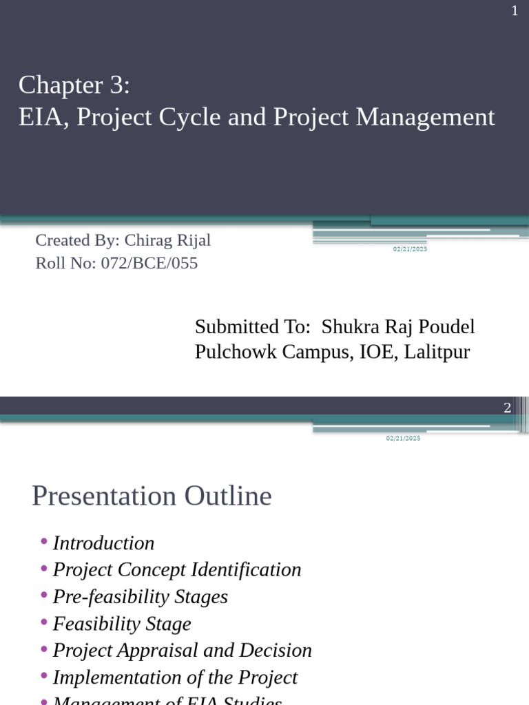 EIA and Project Management Overview | PDF | Environmental Impact Assessment