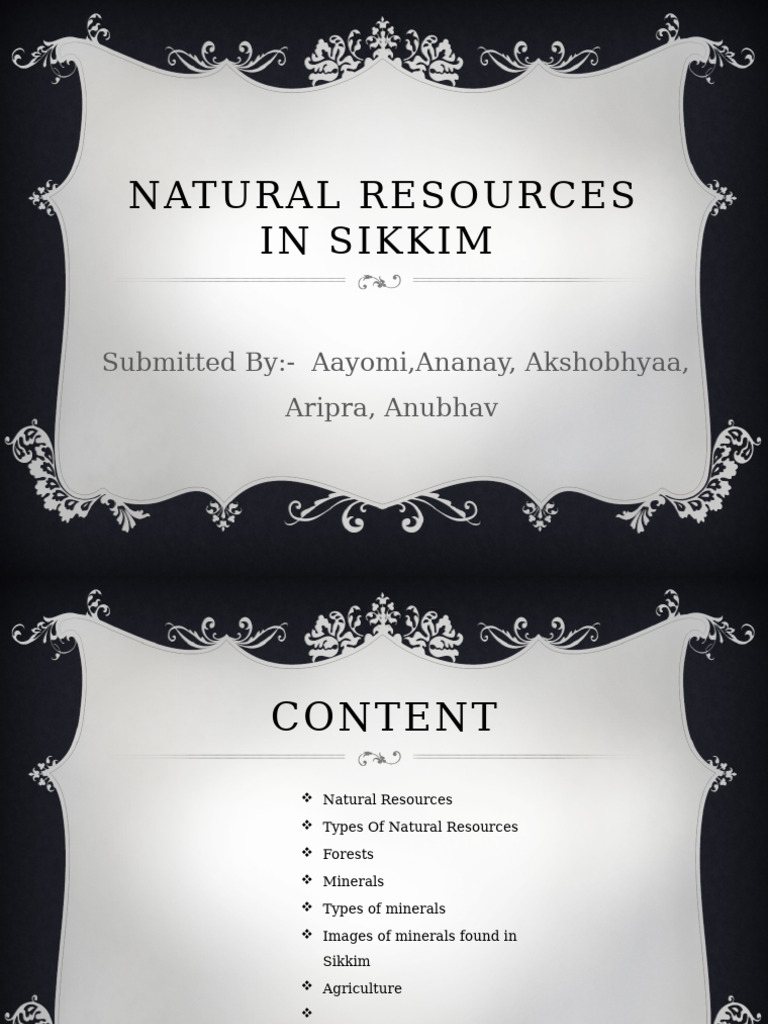 SCIENCE AIL (Natural Resources in Sikkim) | PDF