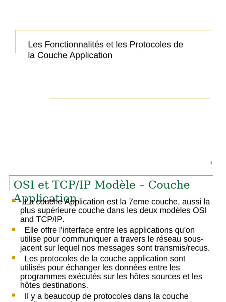 Protocoles de la Couche Application | PDF | Serveur (Informatique ...