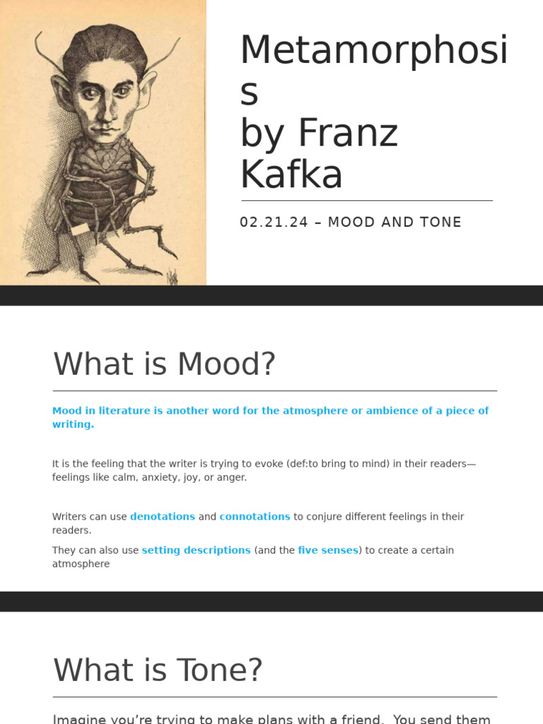 Understanding Mood and Tone in Literature | PDF | Mood (Psychology ...