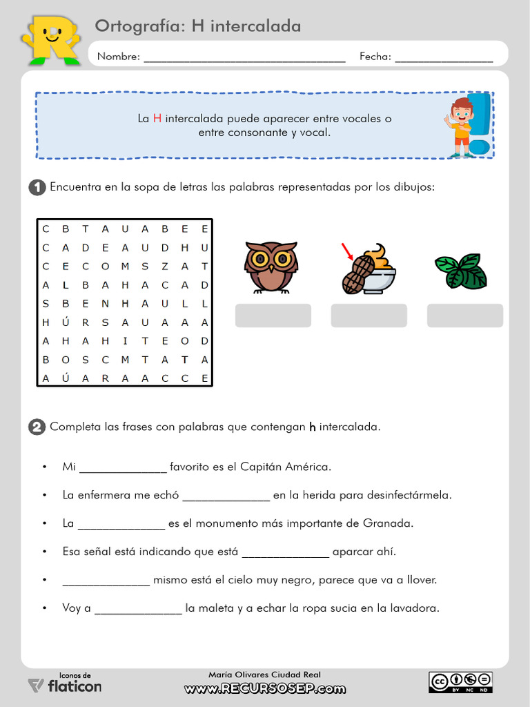 Uso de la H Intercalada en Ortografía | PDF