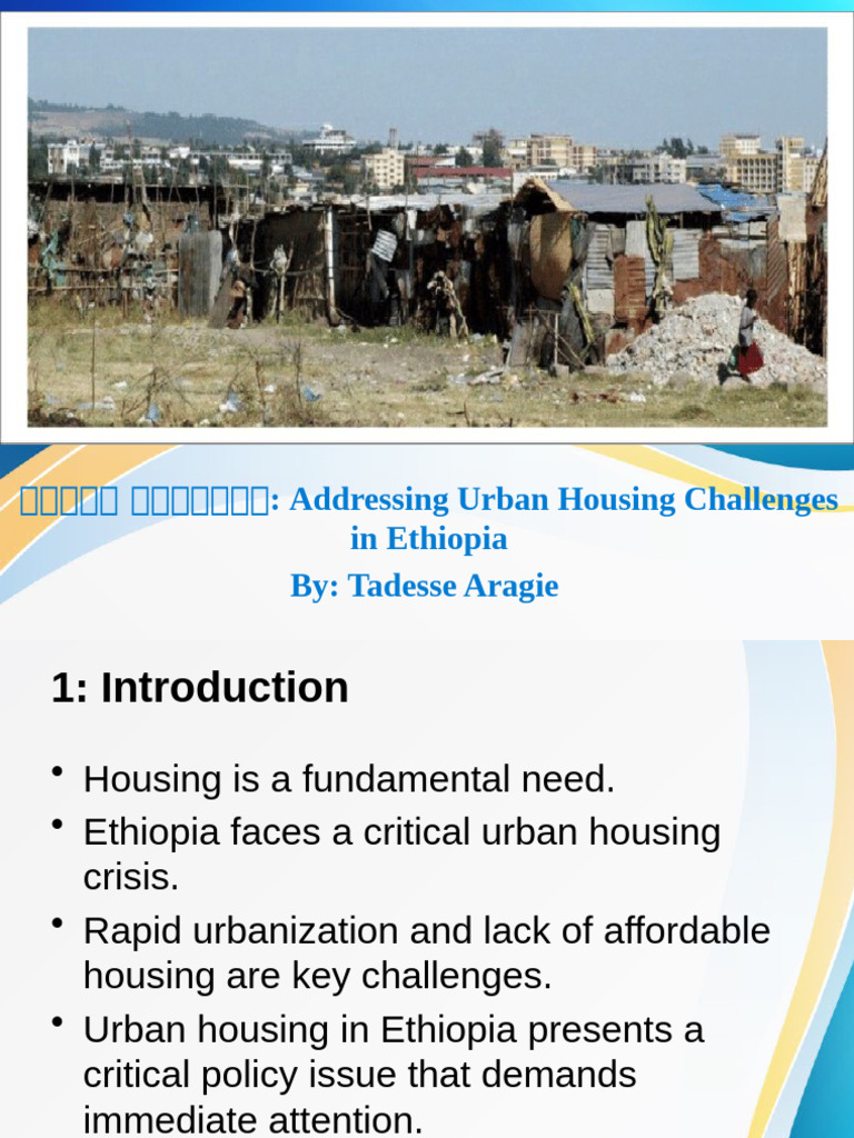 Urban Housing Solutions in Ethiopia | PDF
