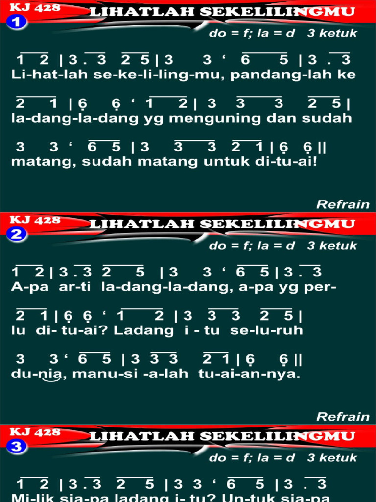 KJ 428 - Lihatlah Sekelilingmu | PDF