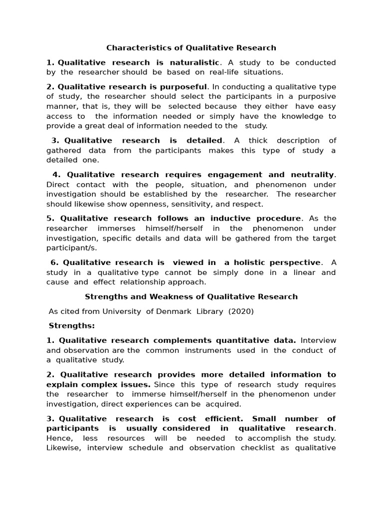 CHARACTERISTICS-STRENGTHS-WEAKNESSES-KINDS-OF-QUALITATIVE-RESEARCH_043536 | PDF | Qualitative ...