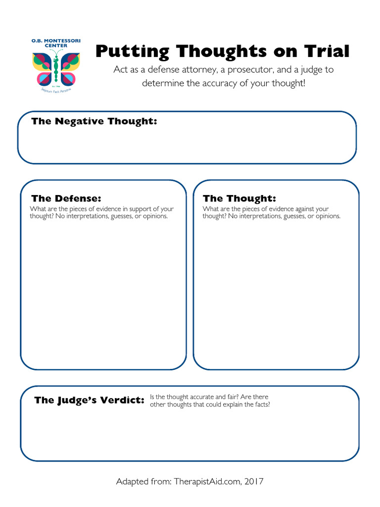 Evaluate Your Thoughts: A Trial Method | PDF