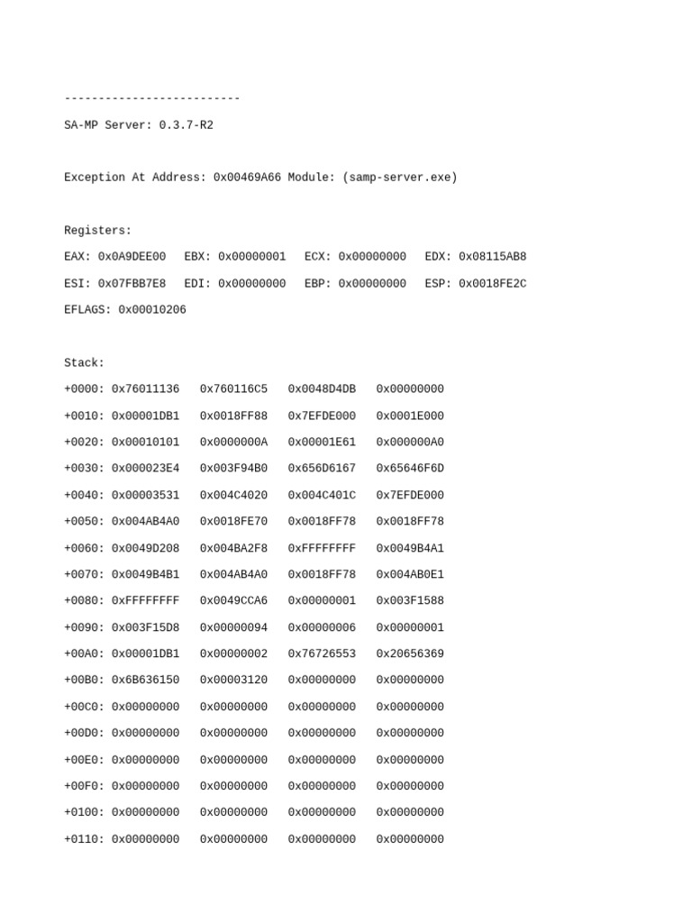 crashinfo | PDF | Computing Platforms | Software
