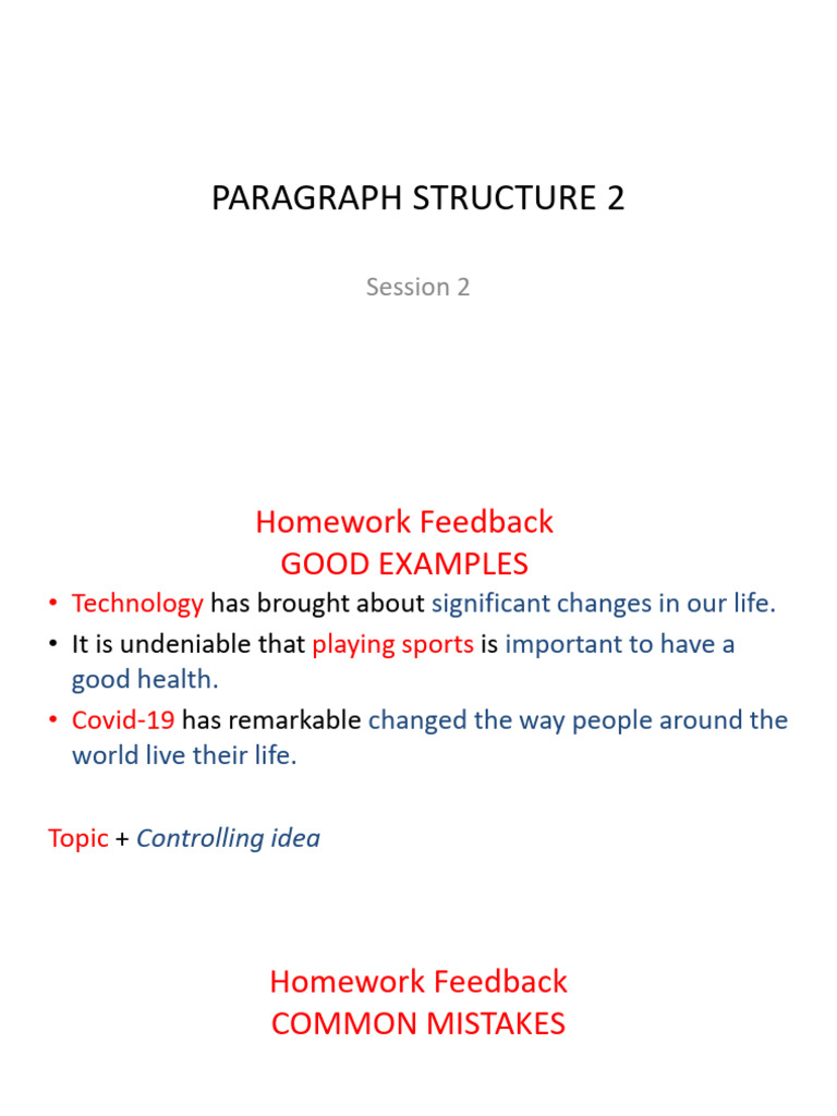 Session 2 - Paragraph Structure 2 | PDF | Phrase | Clause