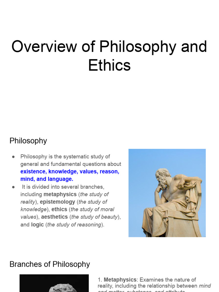 Overview of Philosophy and Ethics | PDF | Virtue Ethics | Epistemology