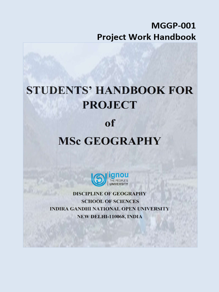 MSc Geography Project Guide | PDF | Survey Methodology | Methodology