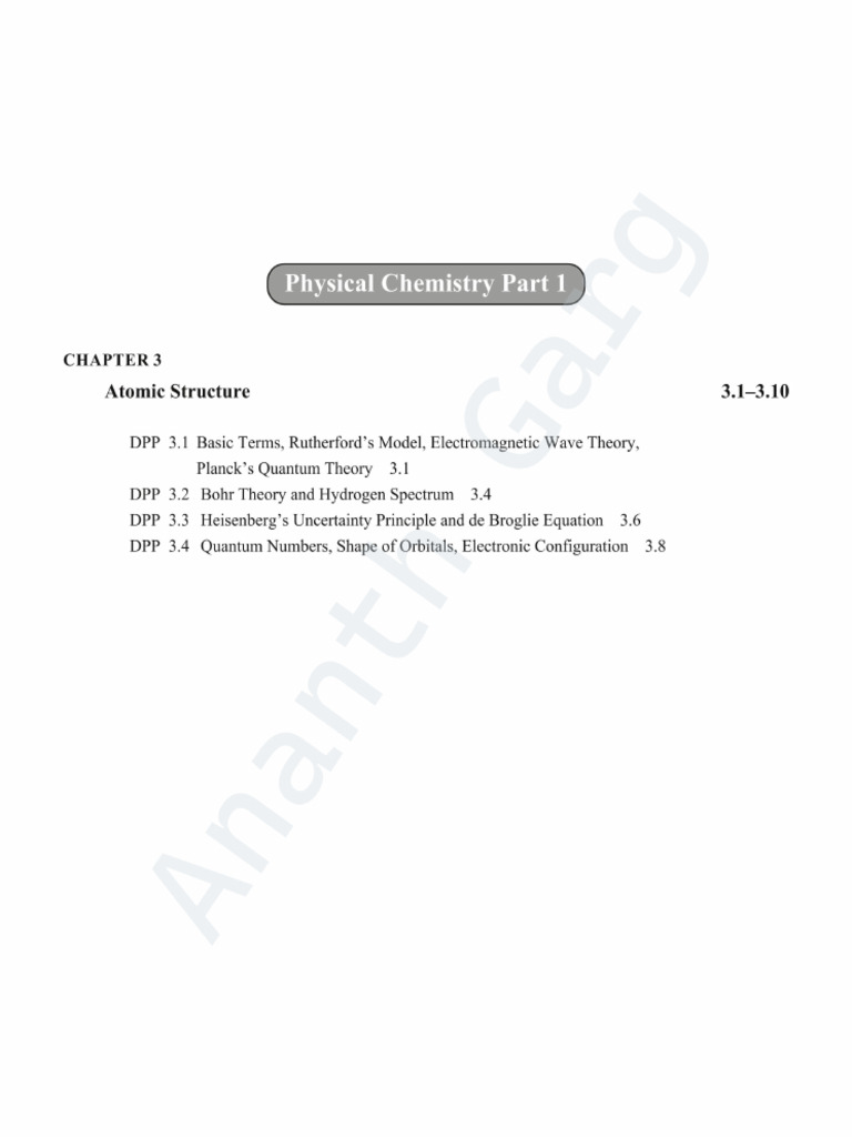 Atomic Structure DPP | PDF