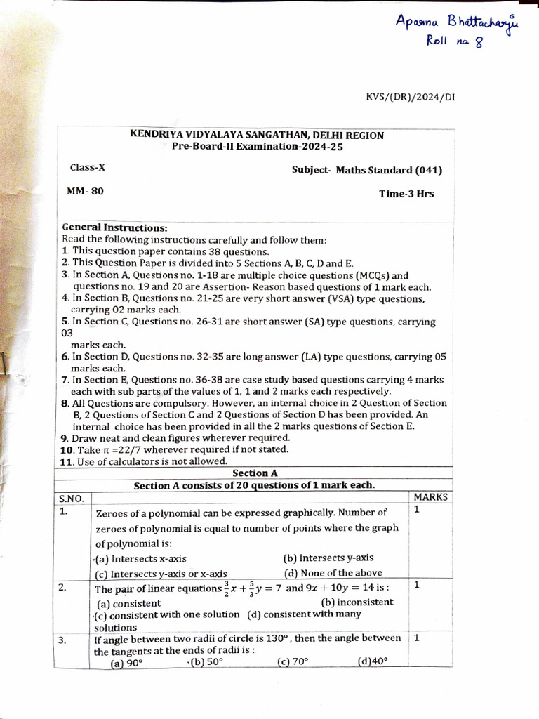 KV MATHS PB 2 | PDF | Circle | Area