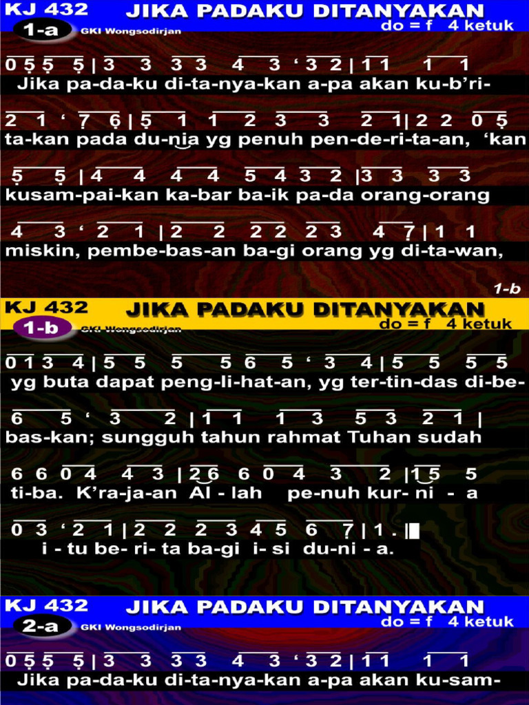 KJ 432 - Jika Padaku Ditanyakan | PDF