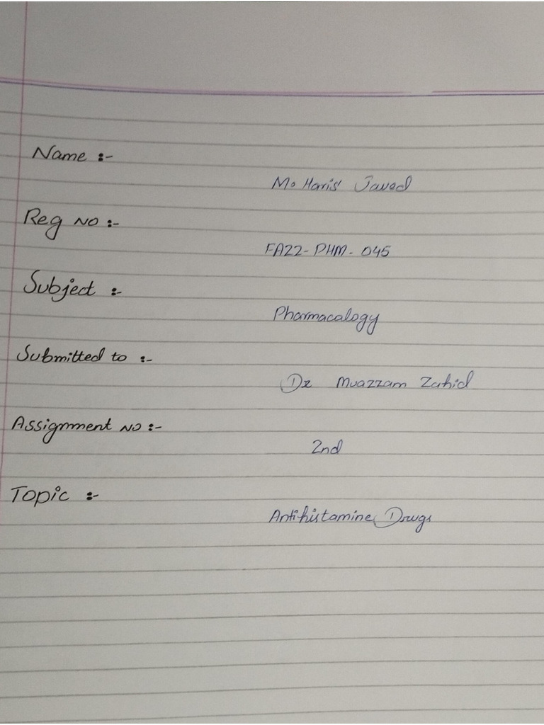 Pharmacology Assignment 2 | PDF