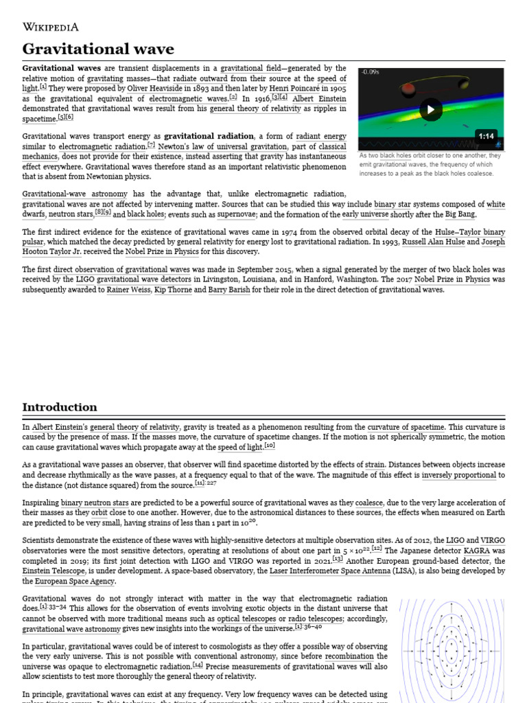 03 Gravitational Wave | PDF | Gravitational Wave | Gravity