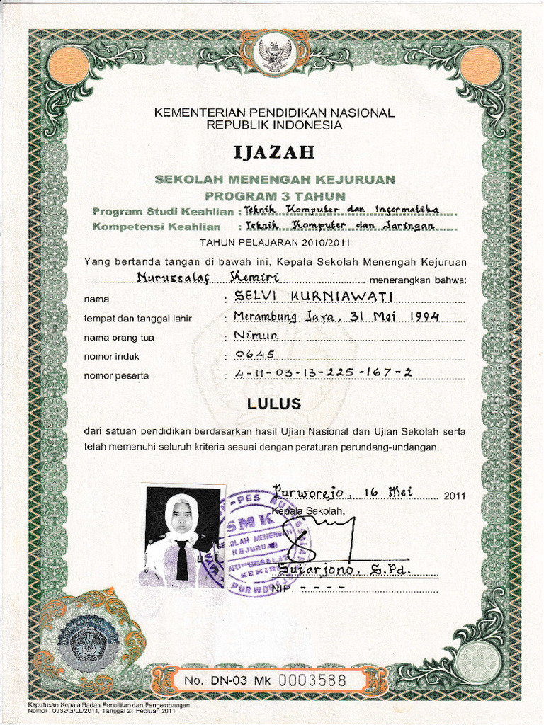 Ijazah Selvi - 11zon | PDF