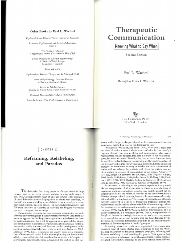 Therapeutic Communication Dio | PDF