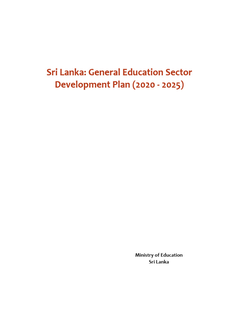 General Education Sector Development Plan 2021 2025 1 | PDF | Policy ...