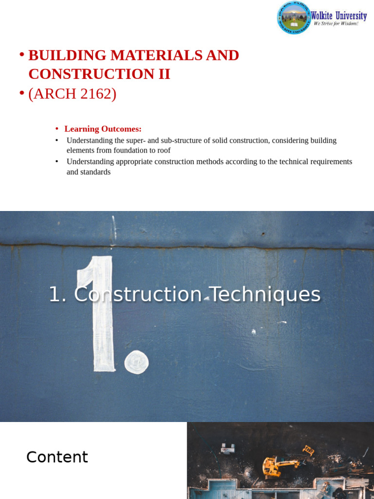 Construction Techniques Guide | PDF | Masonry | Concrete