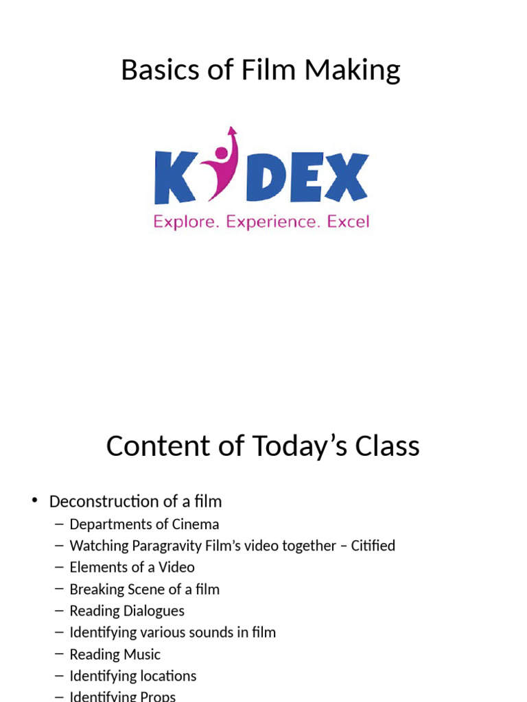 Film Direction Basics Overview | PDF
