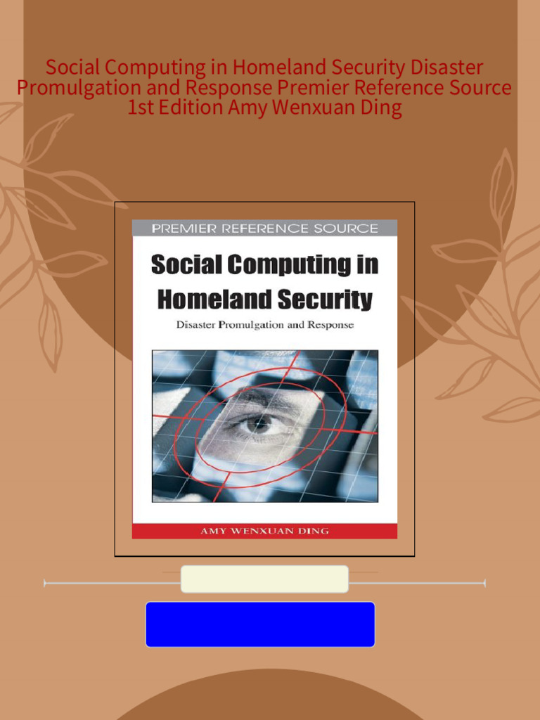 Download Complete Social Computing in Homeland Security Disaster ...