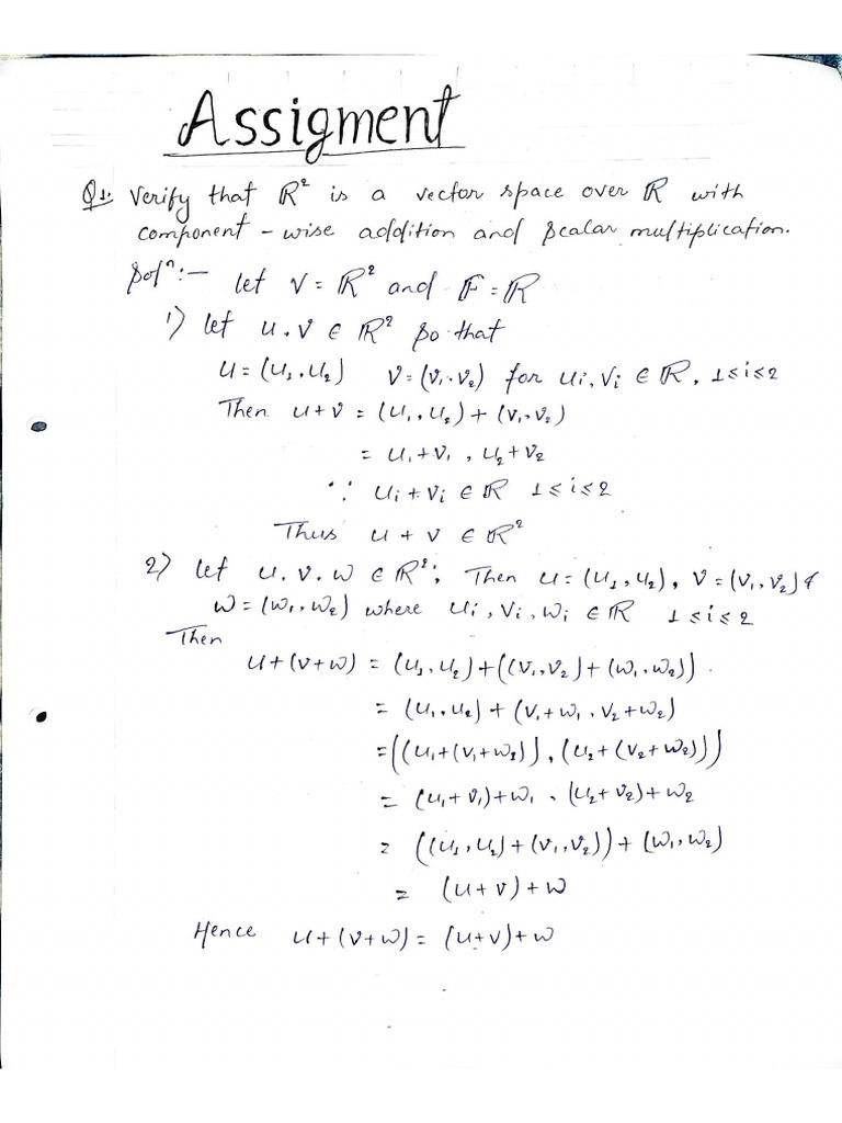 Maths Assignment 01 | PDF