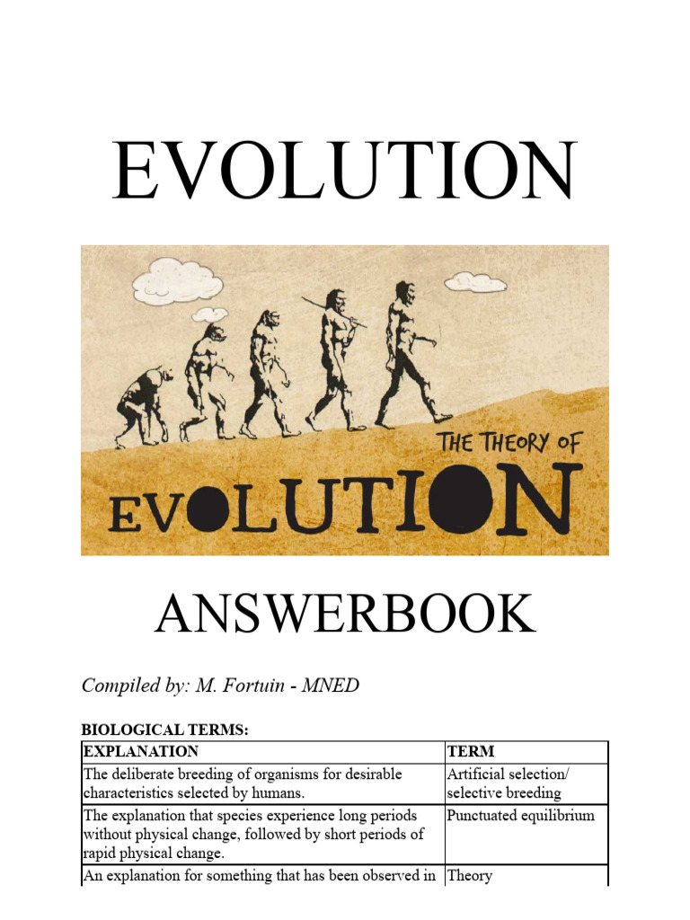Key Terms in Evolutionary Biology | PDF | Evolution | Homo
