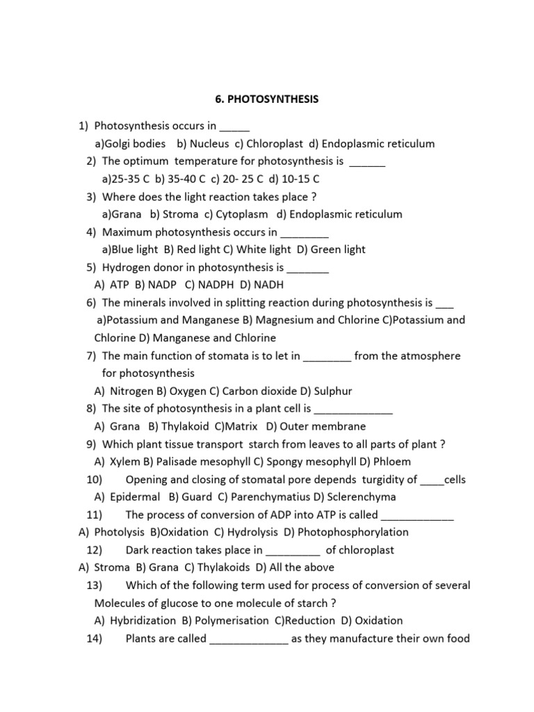 Photosynthesis | PDF | Photosynthesis | Chloroplast