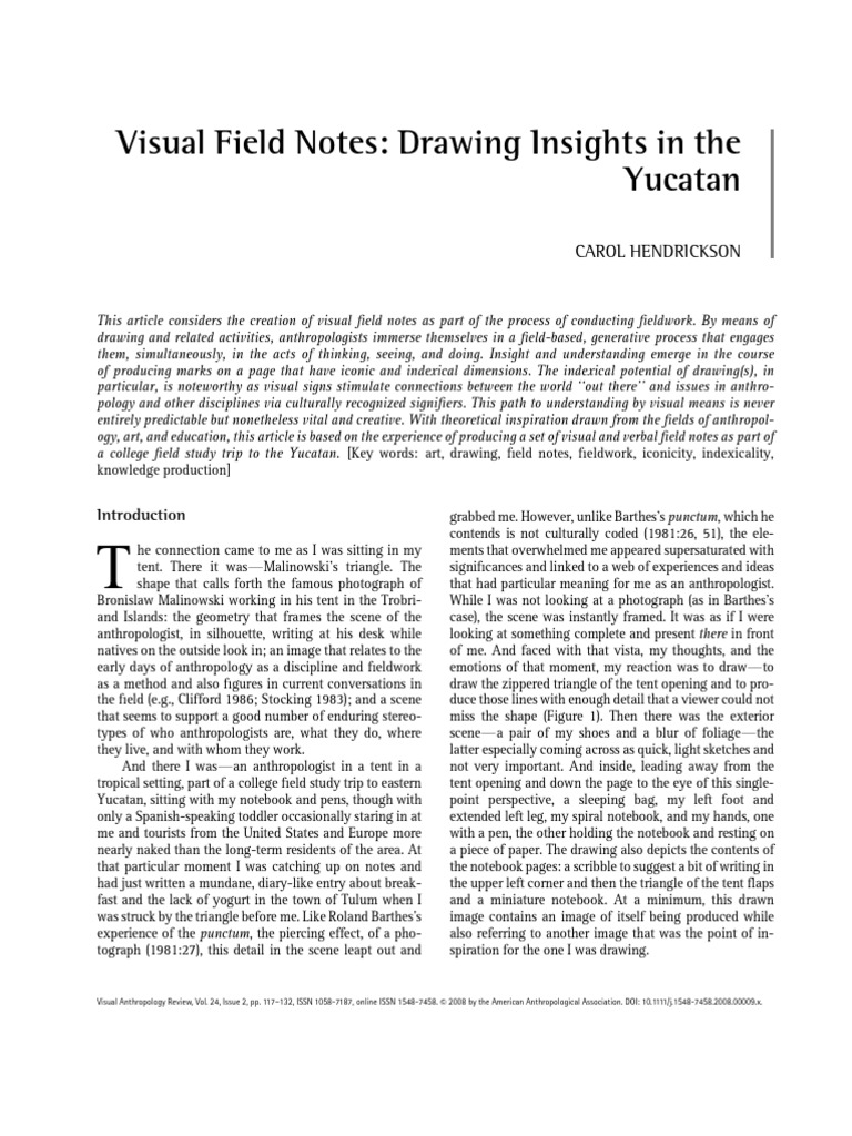Visual Field Notes: Drawing Insights in The Yucatan: Carol Hendrickson ...